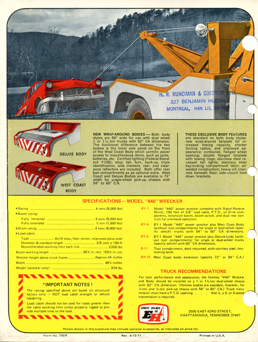 HOLMESWRECKERS.COM – The History of Holmes Wreckers