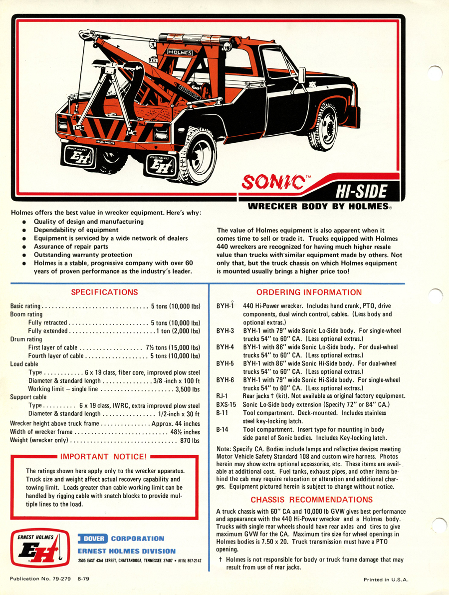 HOLMESWRECKERS.COM – The History of Holmes Wreckers